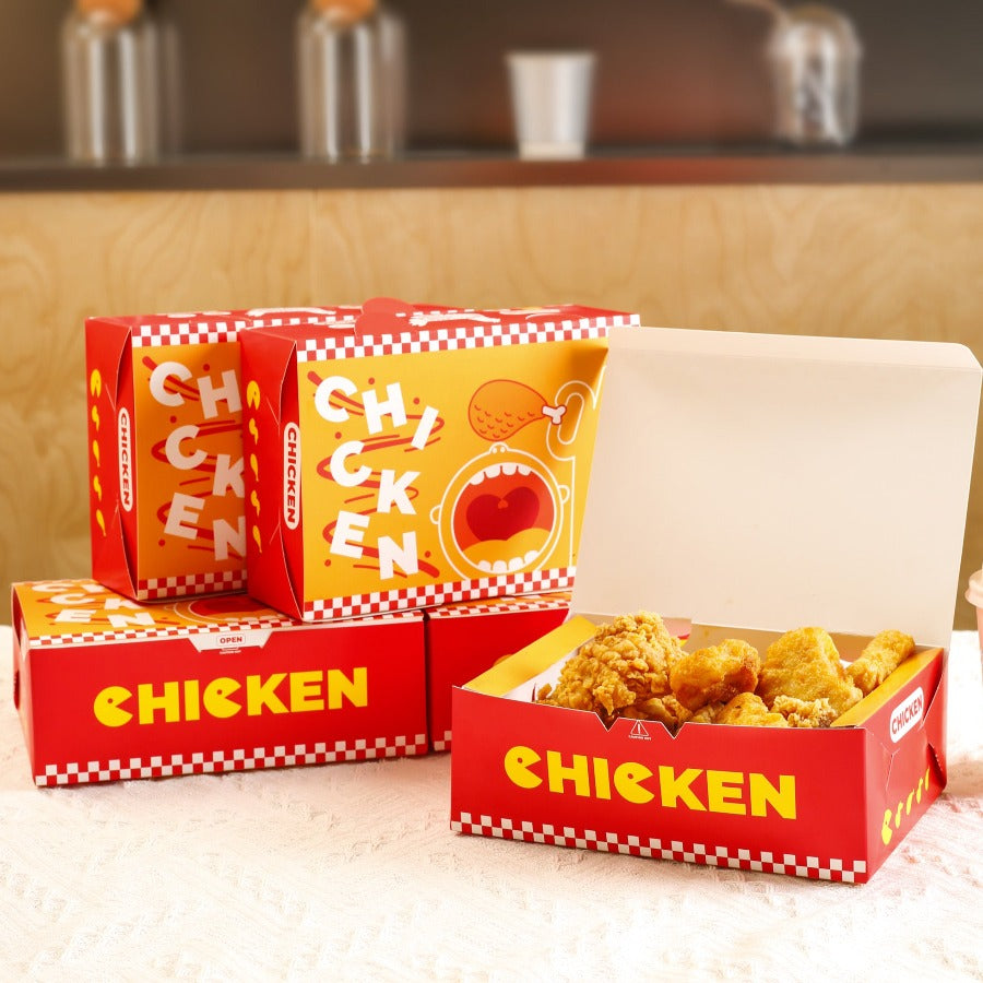 Flip Cover Chicken Meal Box with Printing-178*127*63.5mm – Langma Packaging